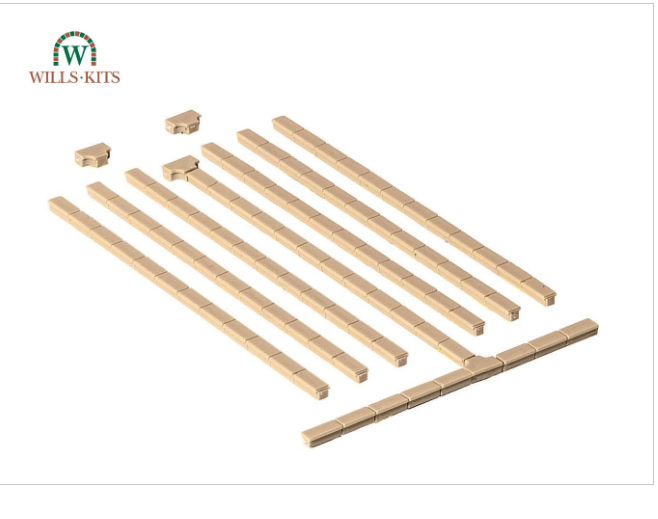 WILLS KITS SS87 Concrete Cable Trunking – ‘OO’ – B & H Models