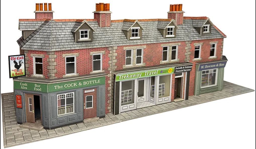 METCALFE PO308 00/H0 SCALE CORNER SHOP OR PUB – BRICK – B & H Models